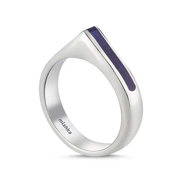 Mishka Enamel Ring - Silver