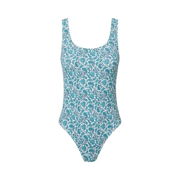 AQVA SWIMWEAR Print Balmins One-piece Swimsuit - Blue