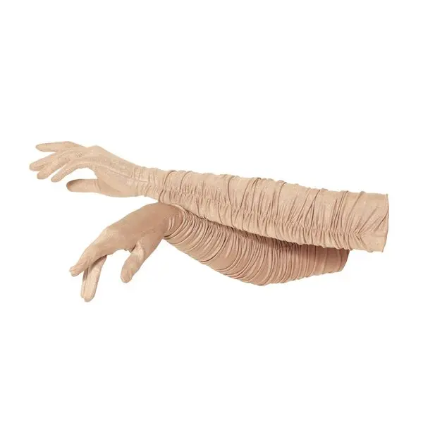 AGGI BY HALEWSKI Paris Long Draped Gloves - Gold