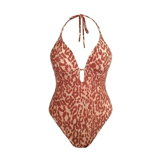 JESSIE ZHAO NEW YORK Savanna Reversible One-piece Swimsuit - Brown/orange