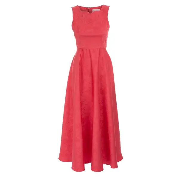 SOFIA TSERETELI Jacquard Embrace Gown - Red