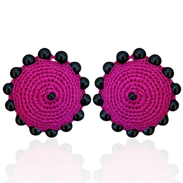 PINAR OZEVLAT Dome Stud Earrings - Pink