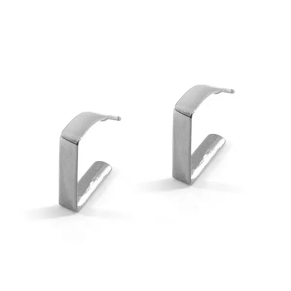 ANCHOR & CREW Hayward Geometric Stud Earrings - Silver