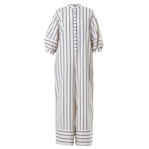 METAMORPHOZA Striped Maxi Jumpsuit - Blue