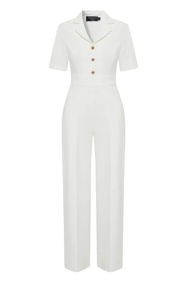EXQUISE Lucille Jumpsuit - White