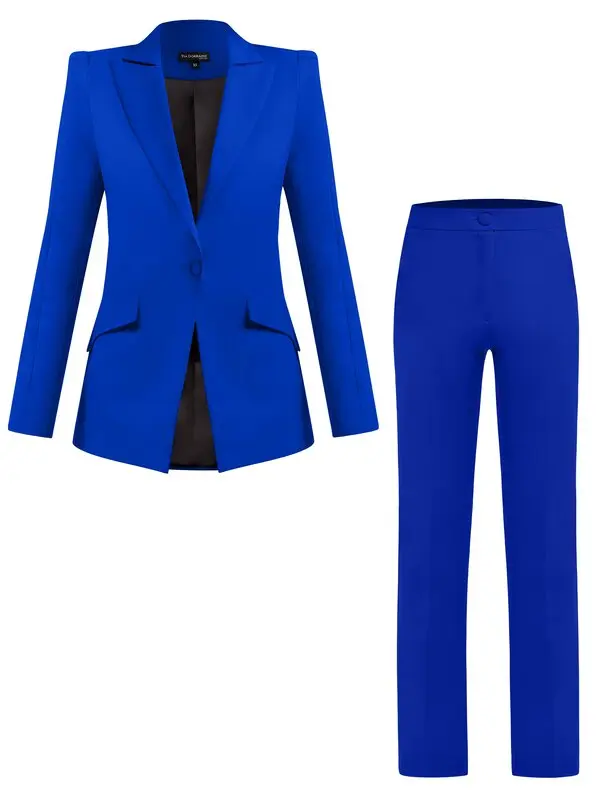 TIA DORRAINE Illusion Classic Tailored Suit - Blue