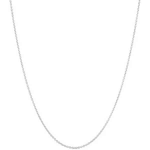 ZOHREH 9k White Gold 16" Cable Chain - Silver