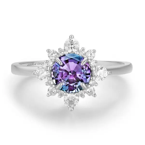 AZURA JEWELRY NEW YORK Desert Blossom Alexandrite Ring - Silver