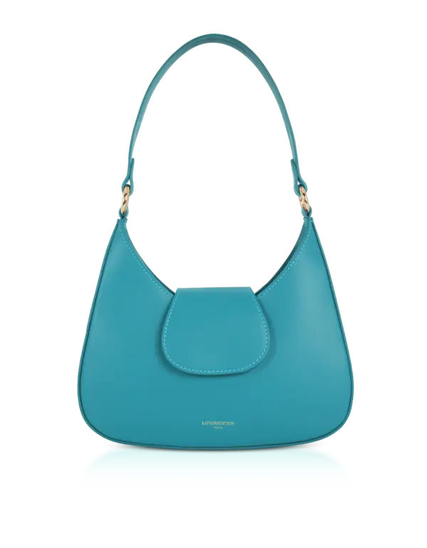 LE PARMENTIER Obolo Leather Shoulder Bag - Blue