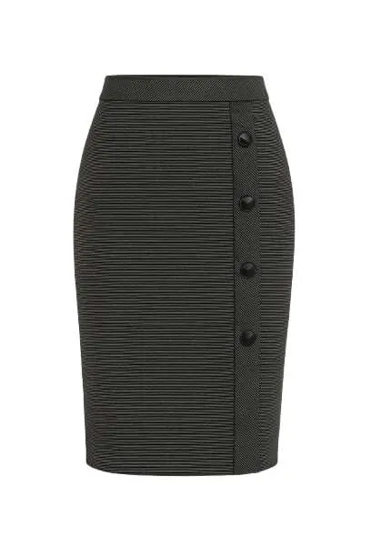 CONQUISTA Striped Pencil Skirt