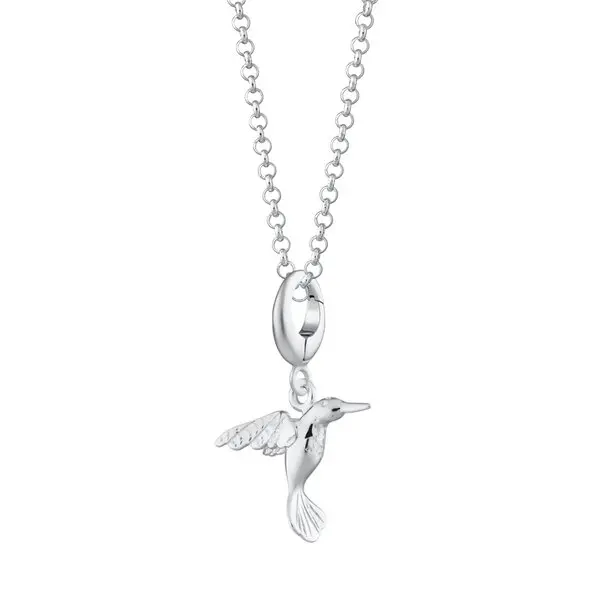 LILY CHARMED Sterling Hummingbird Charm Necklace - Silver
