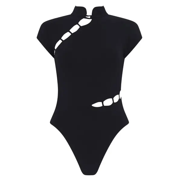 ROOM 24 Asymmetrical Cut-out Bodysuit