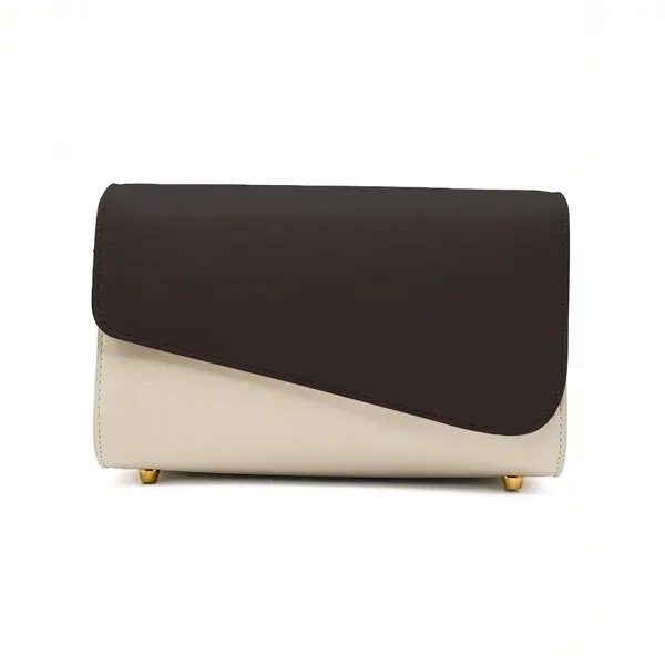 RISEMBERG Lina Modular Leather Bag - Brown/white
