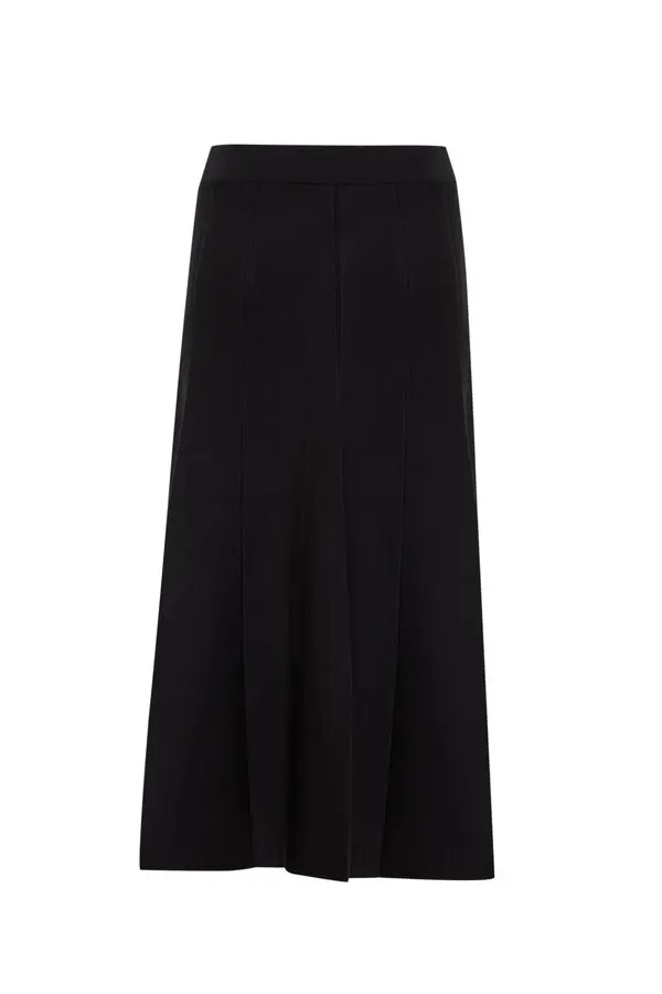 EXQUISE High Waist Knit Midi Skirt