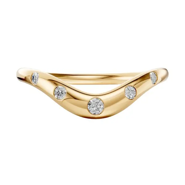 AYA FINE JEWELRY Eighteen Karat Gold And Diamond Band Ring - Yellow