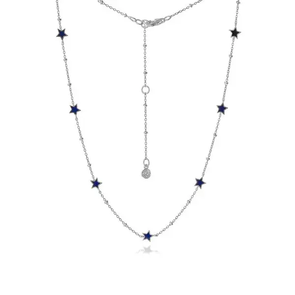 MOON LONDON Starlight Adjustable Necklace - Silver