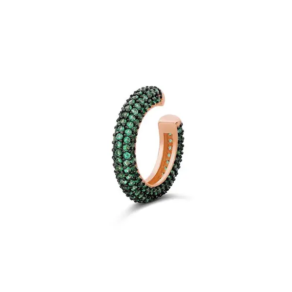 SHYMI Pave Ear Cuff - Gold/green