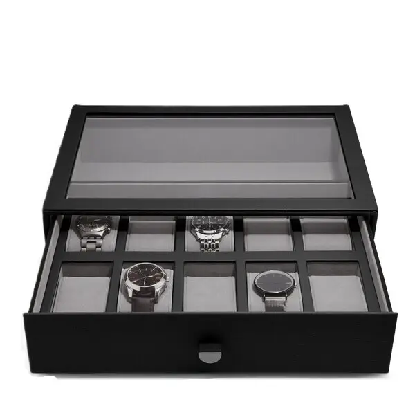 STACKERS Ten Piece Watch Drawer - Black/grey