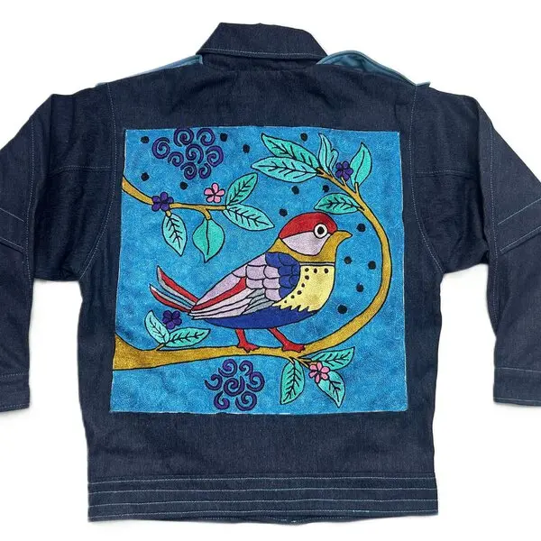 ZASTASTUDIO Zasta Creative Denim Biker Jacket - Black/blue