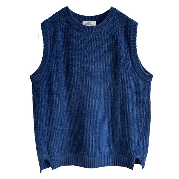 ZENZEE Wool-cashmere Crew Neck Cable Knit Vest