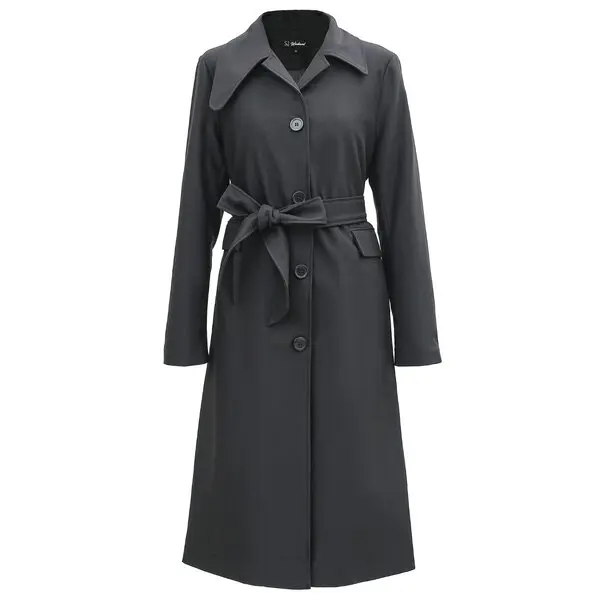 SMART AND JOY Minimalist City Coat - Black