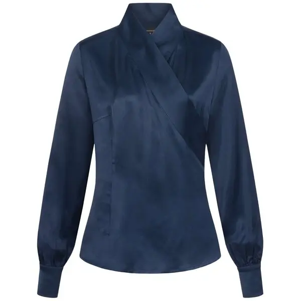 MARIANNA DÉRI Kimono-style Viscose-rayon Satin Blouse