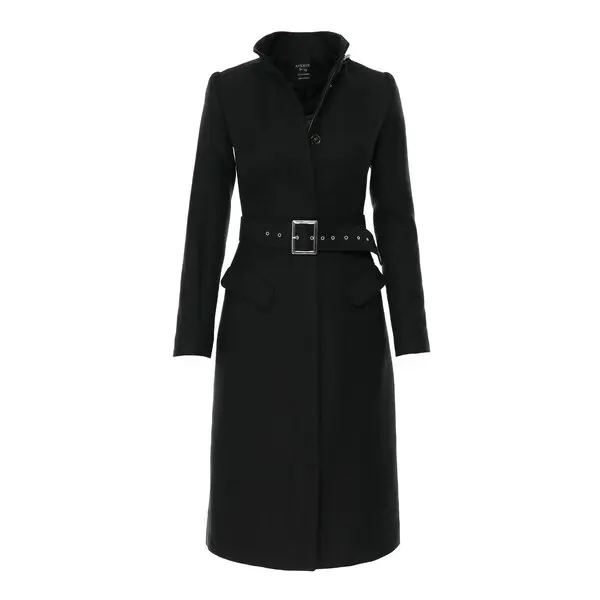 AVENUE N°29 Wool Blend Midi Coat With Belt
