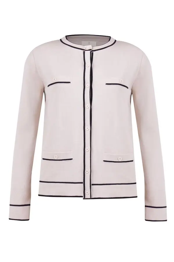 PERALUNA Helen Fine Knit Cardigan - Beige