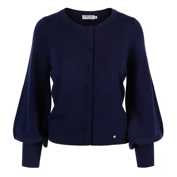 TIRILLM Ava Merino Wool Cardigan - Blue