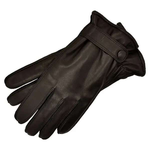 1861 GLOVE MANUFACTORY Fiumicino Leather Gloves - Black