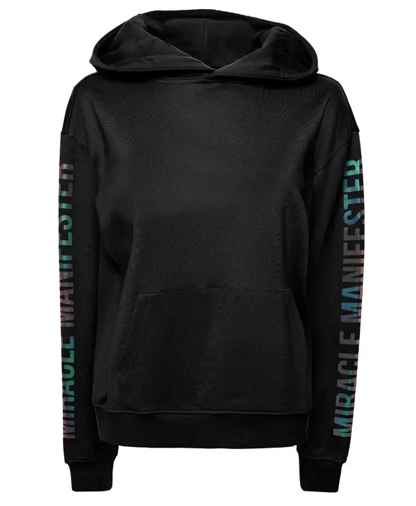 MIRACLES MANIFESTER Reflective Graphic Hoodie