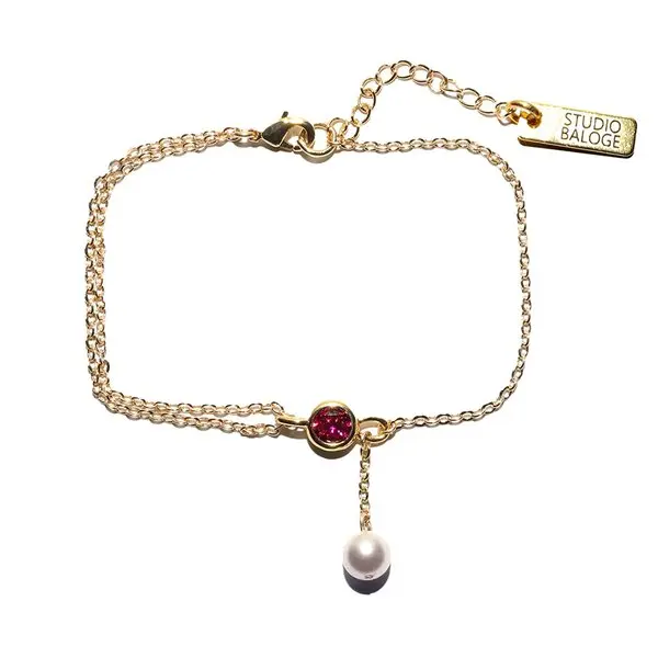 STUDIO BALOGE Petale Bracelet - Gold/pink/white