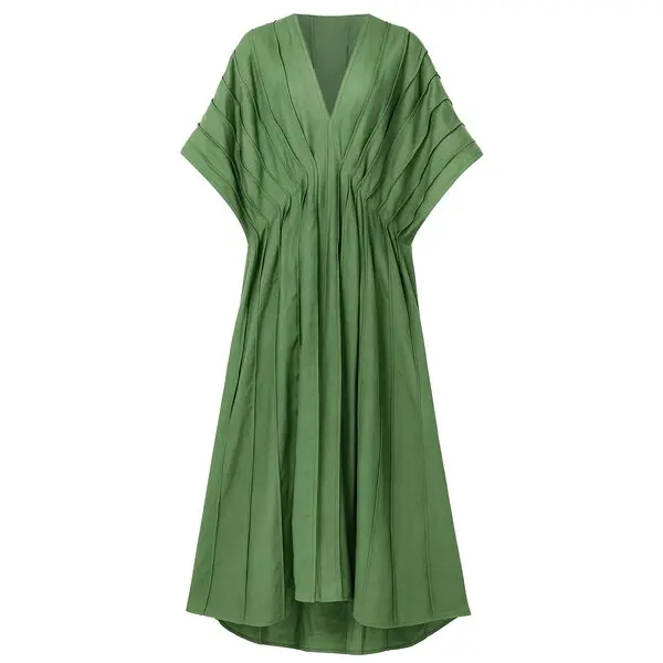 KARGEDE Pleated Kaftan Dress