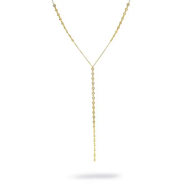 EBRU JEWELRY Starlight Elegance Diamond Y Necklace - Gold
