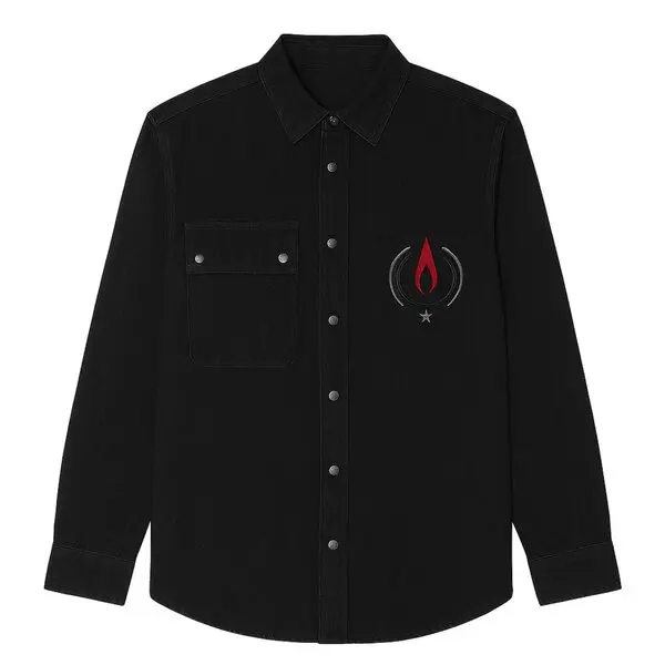BORN IN EXILE Denim Shirt "mumtaz - Black