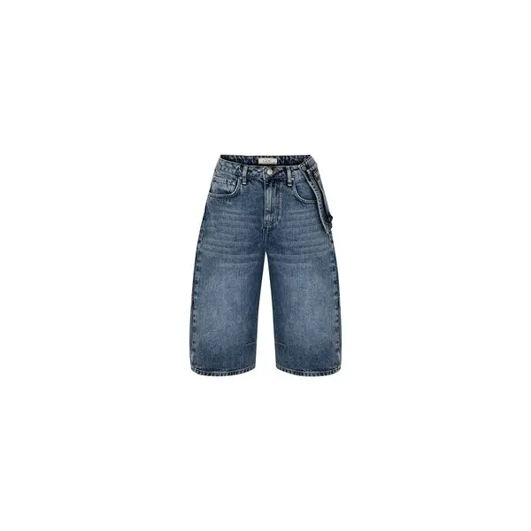 GOC DENIM Longline Detachable Pouch Shorts - Blue
