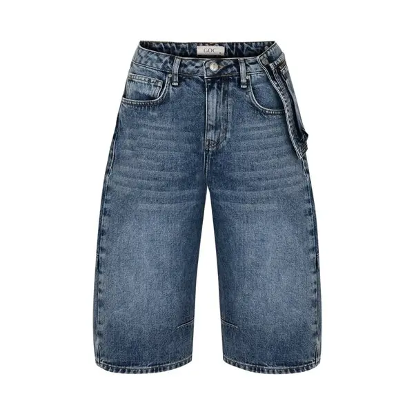 GOC DENIM Longline Detachable Pouch Shorts