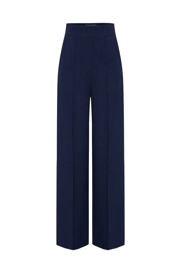 EXQUISE Regular Tailored Wide-leg Trousers