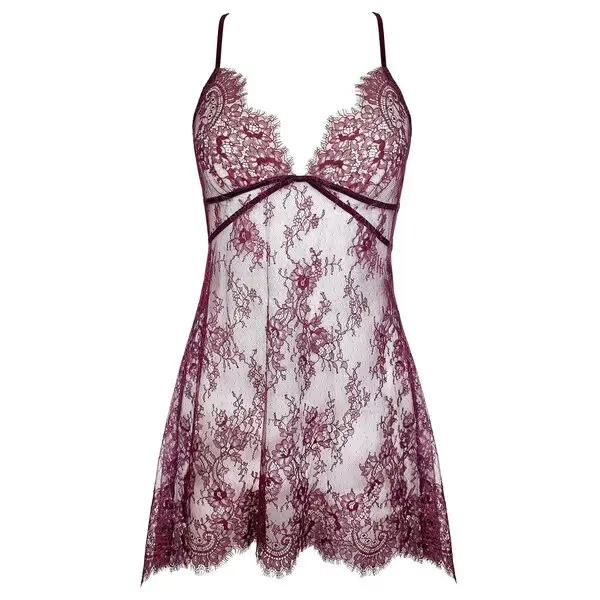 MONIQUE MORIN LINGERIE Moonstruck Chemise Velvet - Pink