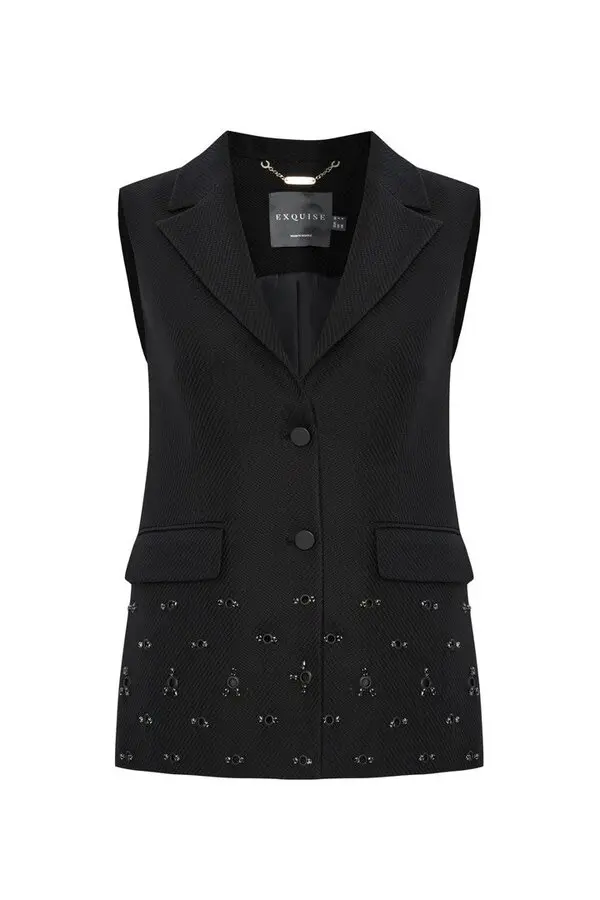 EXQUISE Embroidered Regular Vest