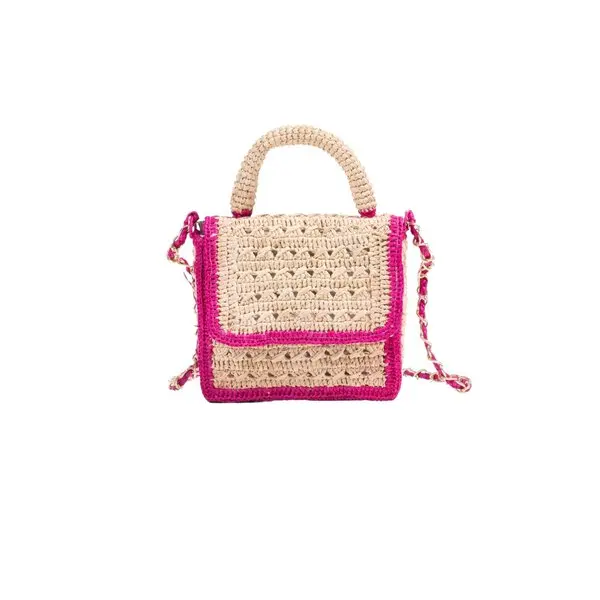 ZANATANY CONCEPTS Brouly Raffia Tote - Pink