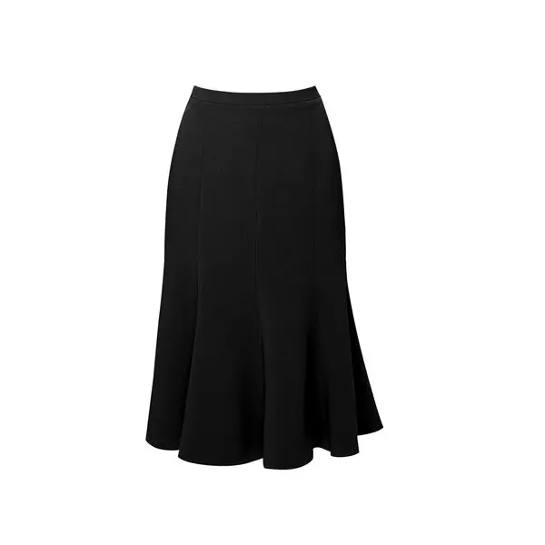 RUMOUR LONDON Lucy Wool Midi Skirt - Black