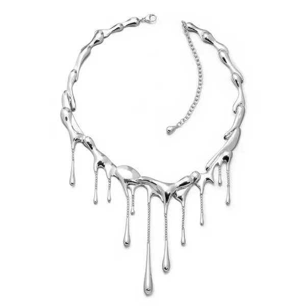LUCY QUARTERMAINE Sterling Multi Drop Necklace - Silver