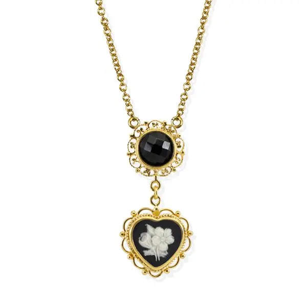 VINTOUCH ITALY Bouquet Cameo Necklace - Gold
