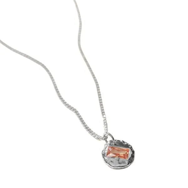MURU Mini November Birthstone Necklace - Silver