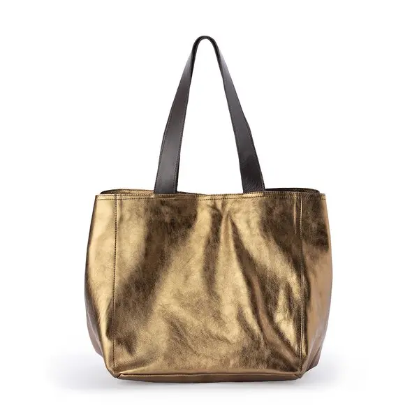 JUAN-JO Large Slouchy Leather Tote Bag - Brown
