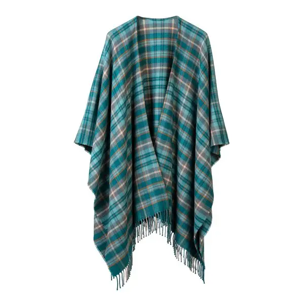 ARAMINTA CAMPBELL West Coast Waters Lambswool Serape - Blue