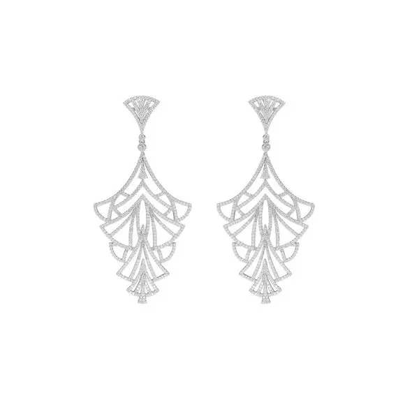 STEPHANIE BROWNE AUSTRALIA Empire Chandelier Earrings - Silver