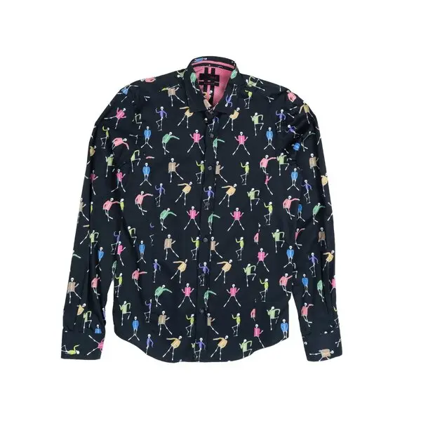 EIGHT X Dancing Skeletons Button Down Shirt