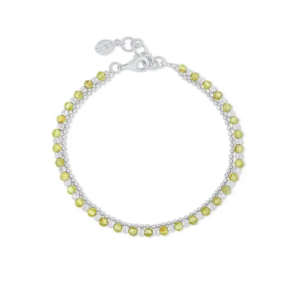 DOWER & HALL Peridot Orissa Bracelet - Silver